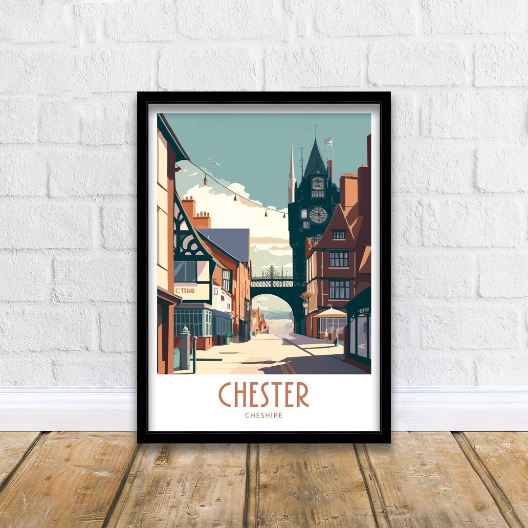 Chester Travel Print Chester Cheshire Home Décor Chester Cheshire Art ...