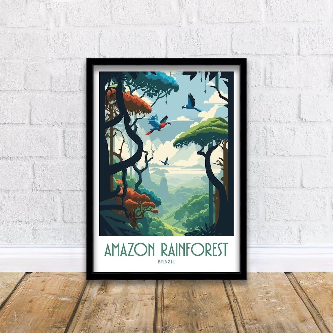Amazon Rainforest Travel Print| Rainforest | Amazon Rainforest Poster ...