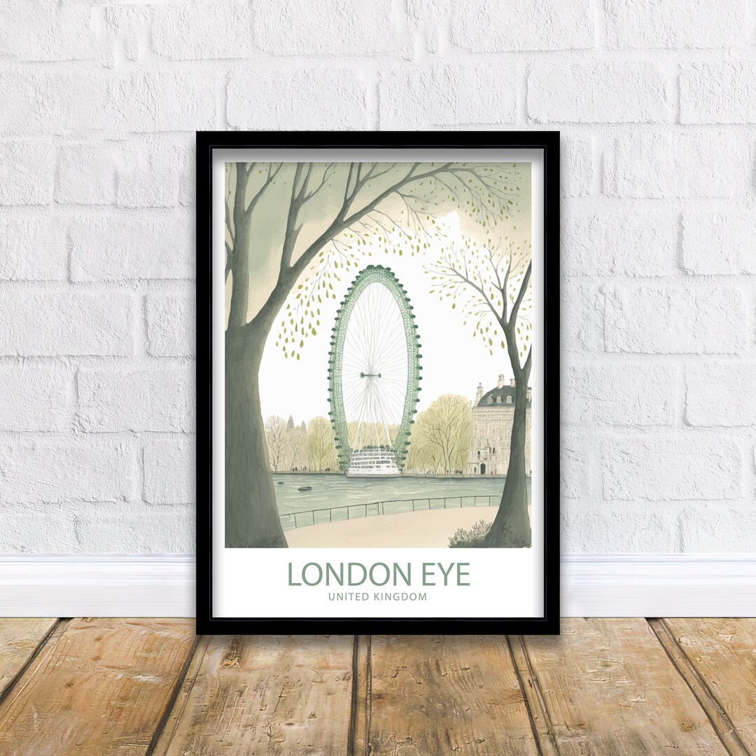 London Eye Art Print | London Print | London Eye Print | Wall Art ...