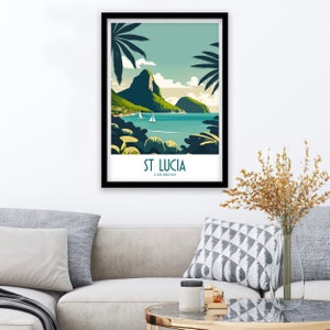St Lucia Travel Print | St Lucia | St Lucia Print | St Lucia Art | St ...