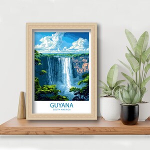 Guyana Travel Print Guyana Wall Decor South America Guyana Art Guyana ...