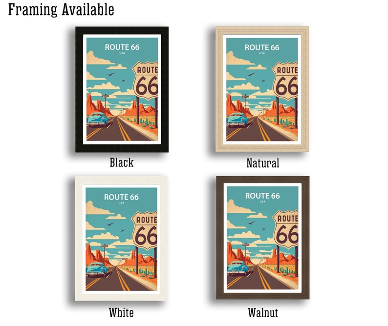Route 66 Art Print Route 66 Route 66 Wall Decor Route 66 - Etsy