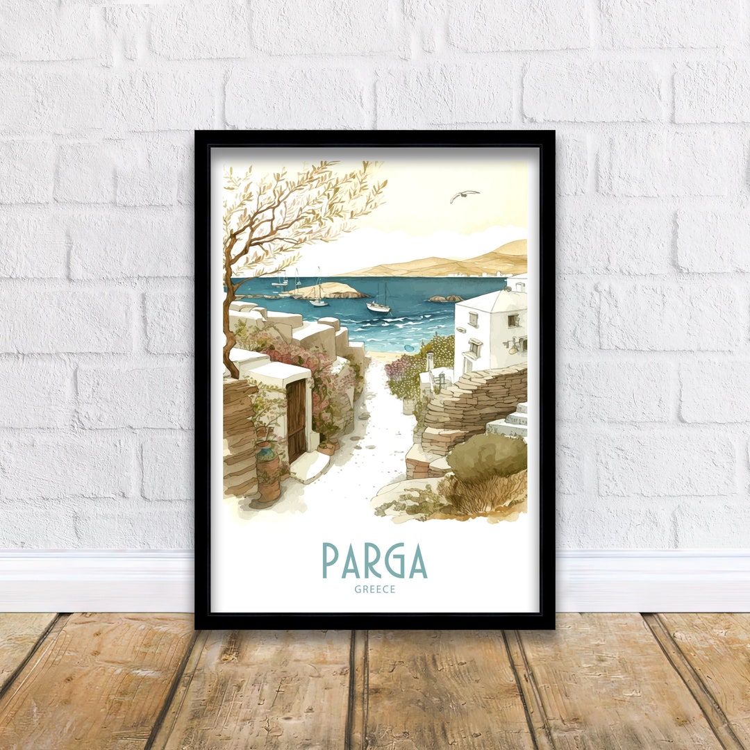 Parga Travel Print Wall Art Parga Wall Hanging Home Décor Parga Gift ...