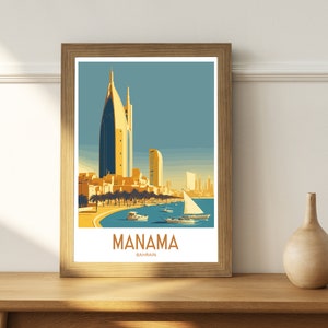 Manama Bahrain Travel Print Wall Art Manama Travel Poster Gift for ...