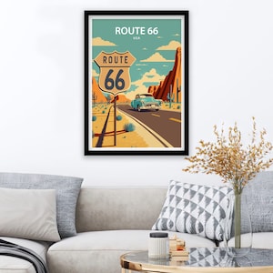 Route 66 Art Print | Route 66 | Route 66 Wall Decor| Route 66 Print ...