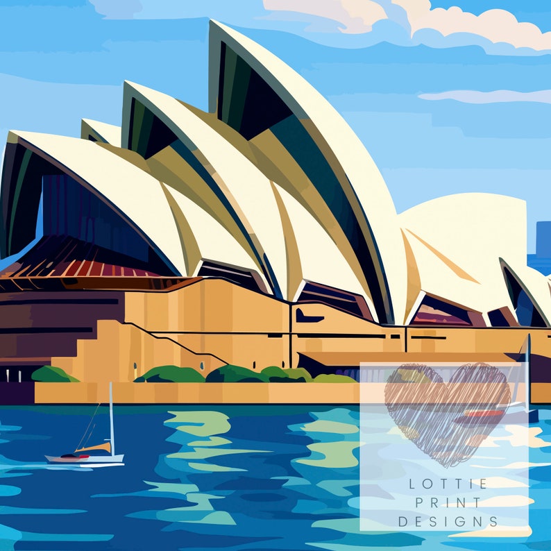 Sydney Opera House Poster Home Décor Sydney Opera House Wall Art Sydney ...