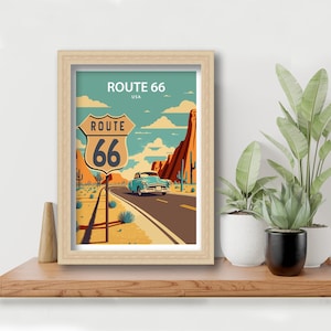 Route 66 Art Print | Route 66 | Route 66 Wall Decor| Route 66 Print ...