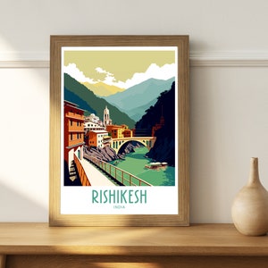 Rishikesh India Travel Print Wall Art Rishikesh India Travel Poster ...