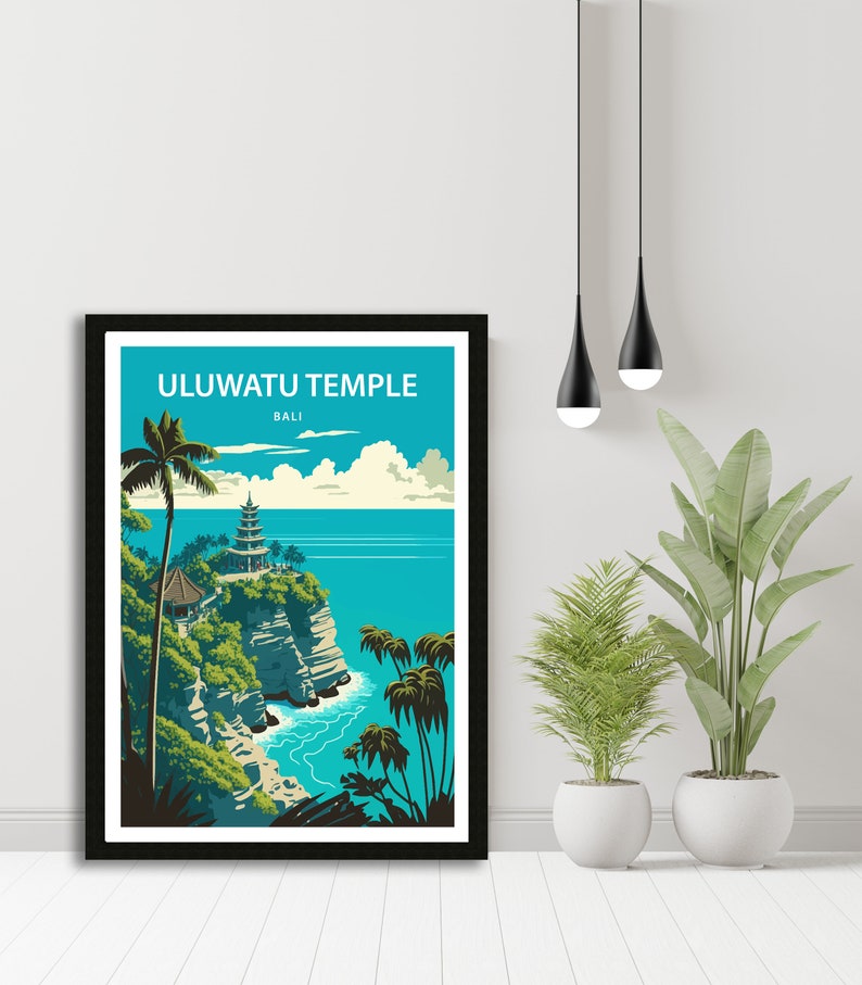 Uluwatu Temple Travel Print Wall Art Uluwatu Bali Travel Poster Gift ...