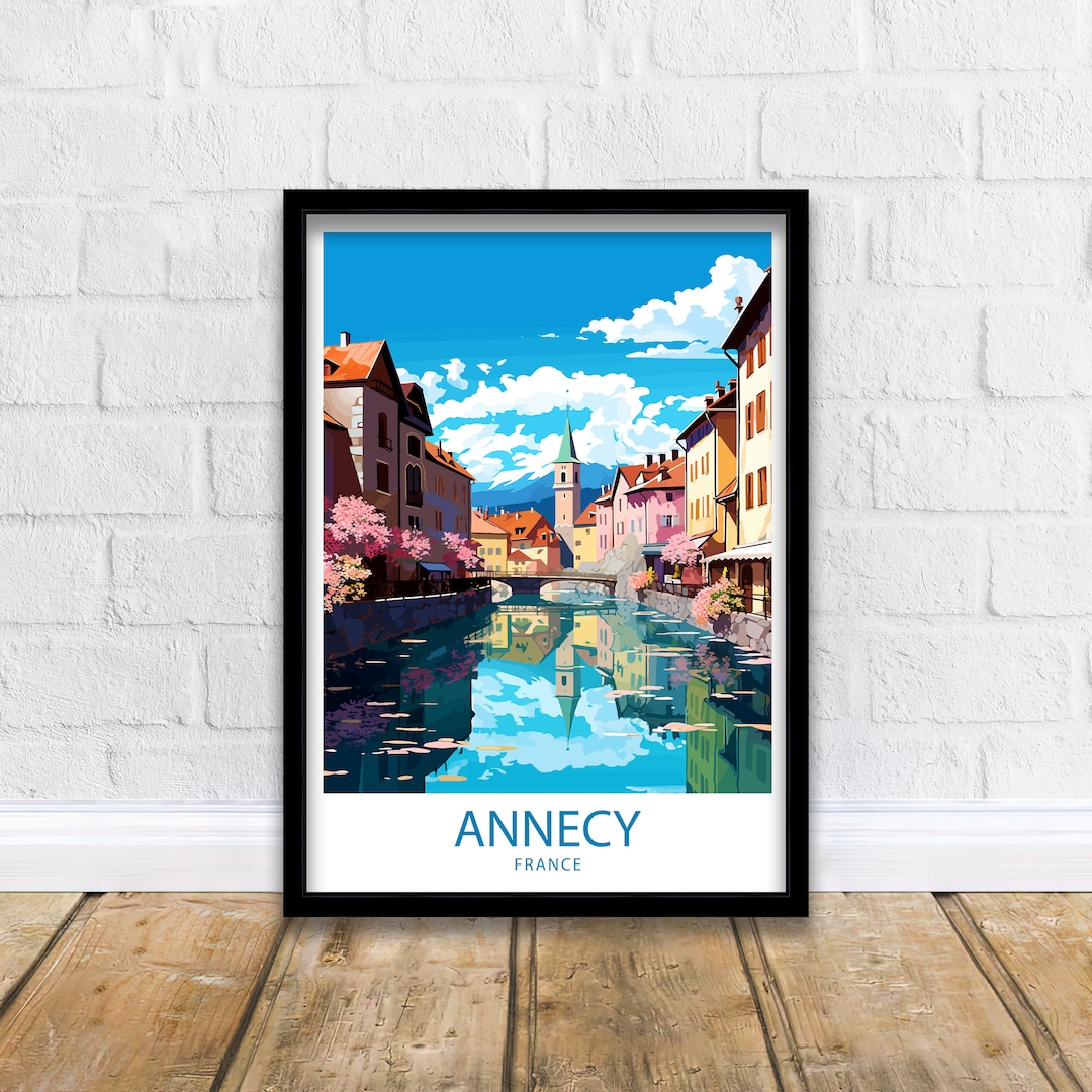 Annecy Travel Print Annecy Wall Decor France Annecy Art Annecy Wall Art ...