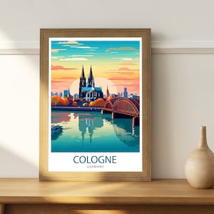 Cologne Travel Print Cologne Wall Decor Germany Cologne Art Cologne ...