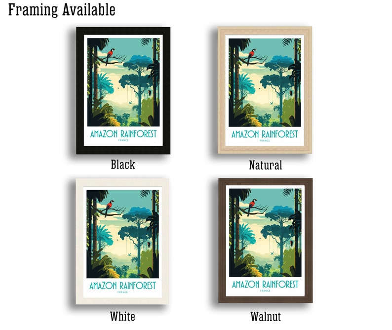 Amazon Rainforest Travel Print| Rainforest | Amazon Rainforest Poster ...