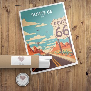 Route 66 Art Print | Route 66 | Route 66 Wall Decor| Route 66 Print ...