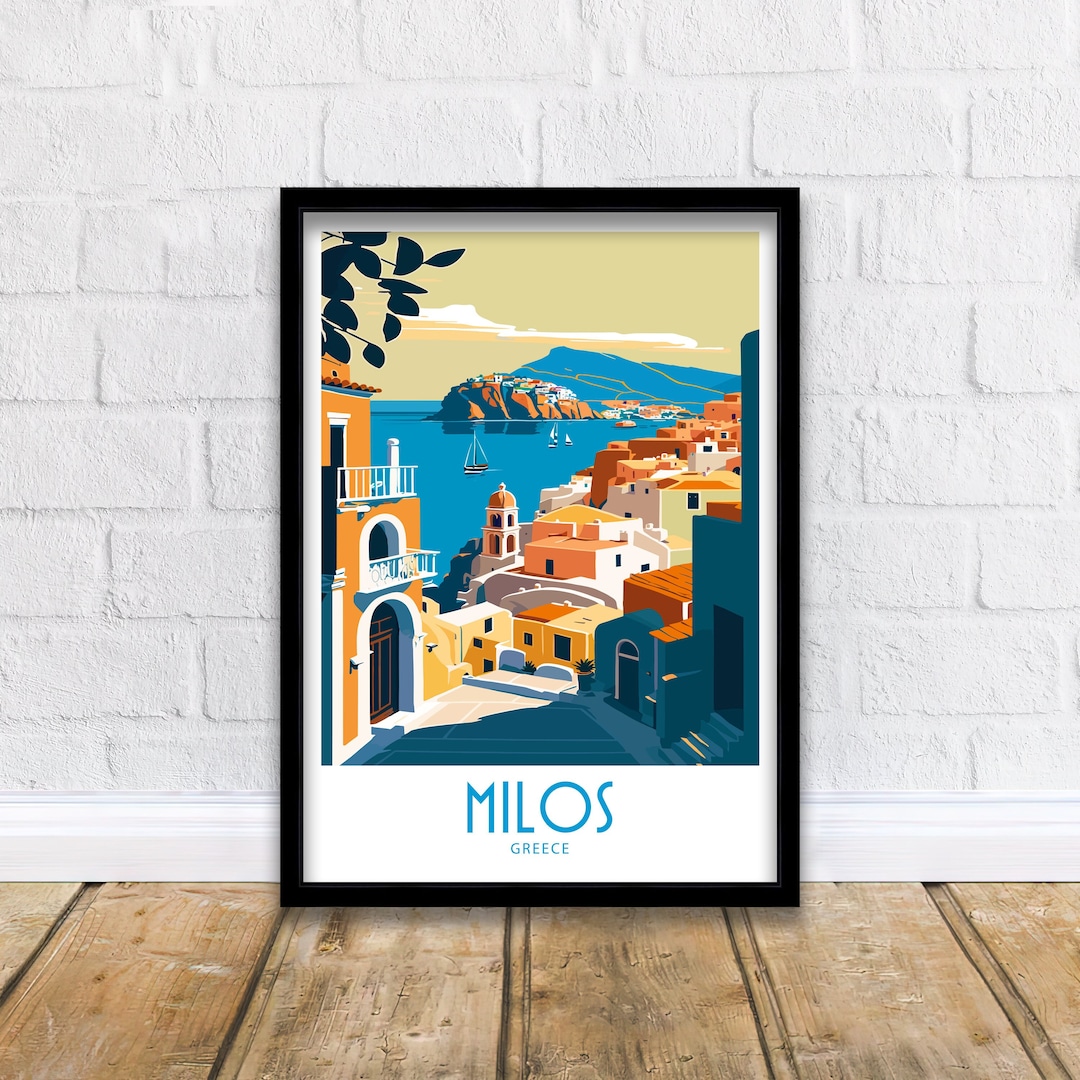 Milos Travel Print Milos Greece Poster Home Décor Milos Greece Art ...