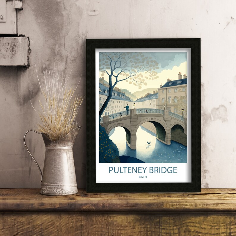 Pulteney Bridge Bath Art Print | Bath Print | Somerset Print | Travel ...