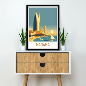 Manama Bahrain Travel Print Wall Art Manama Travel Poster Gift for ...