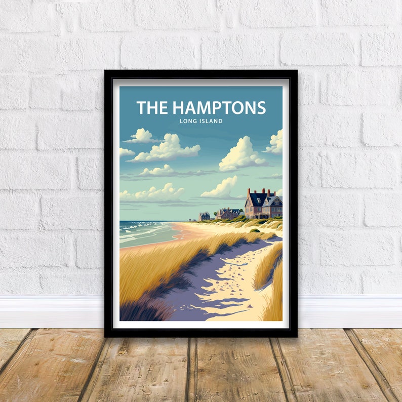 The Hamptons Art Print the Hamptons Poster Home Decor - Etsy