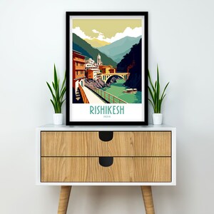 Rishikesh India Travel Print Wall Art Rishikesh India Travel Poster ...