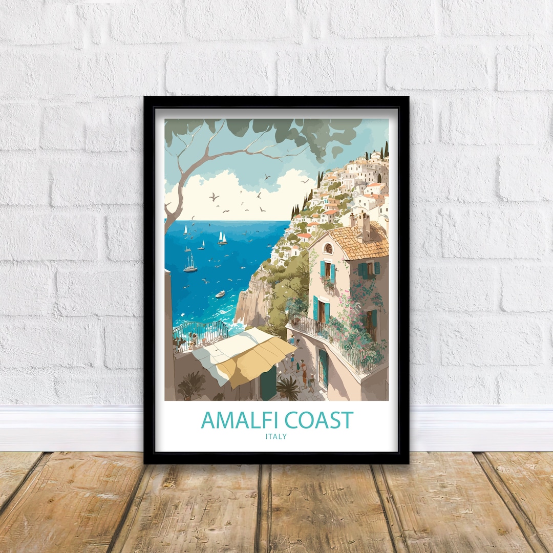 Amalfi Coast Art Print | Amalfi Coast Print | Italy Print | Italy Wall ...