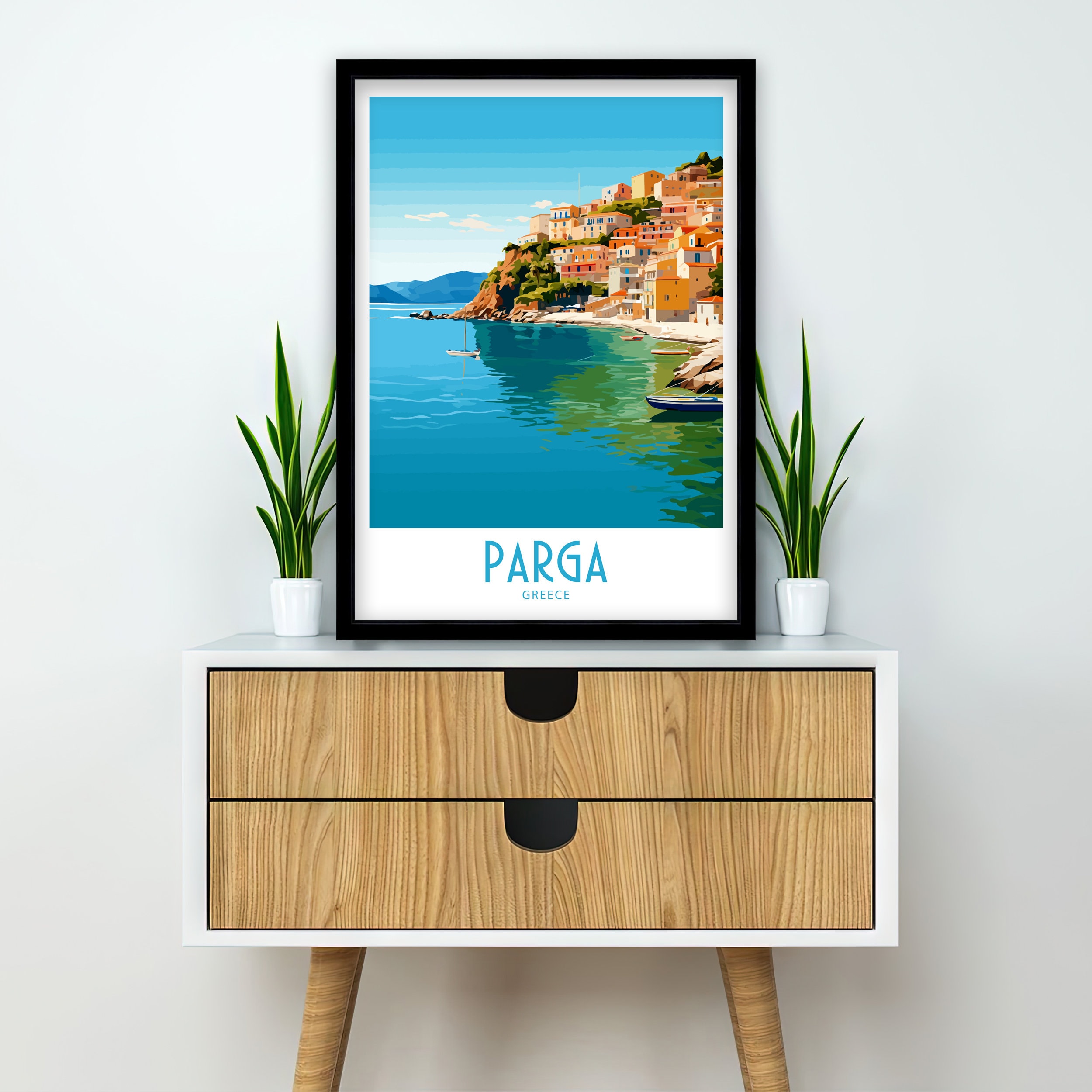 Parga Travel Print Wall Art Parga Wall Hanging Home Décor Parga Gift ...