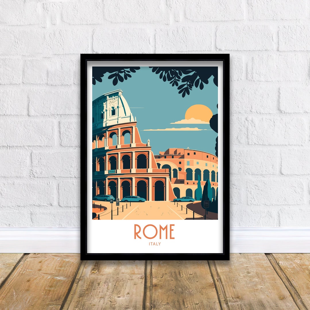 Rome Italy Travel Print Wall Art Rome Travel Poster Gift for Rome ...