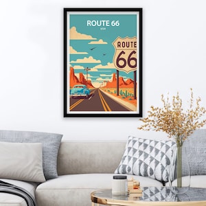Route 66 Art Print | Route 66 | Route 66 Wall Decor| Route 66 Print ...