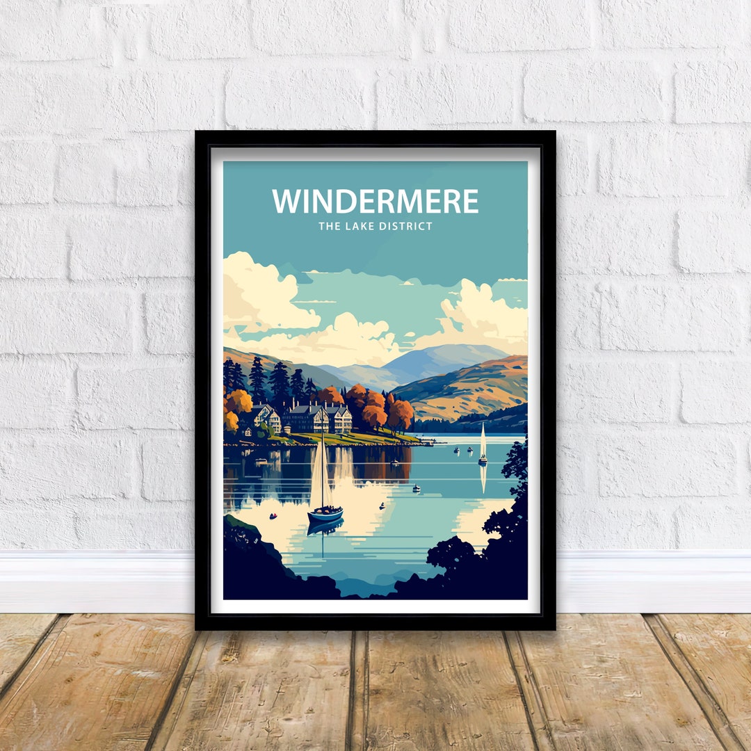 Windermere Art Print | Windermere Poster | Windermere Wall Art | Travel ...