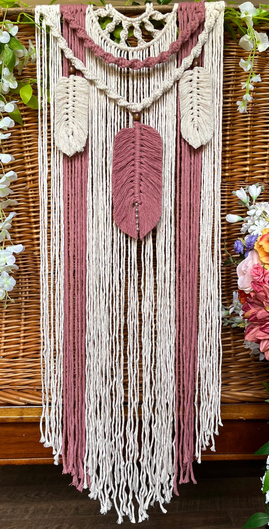 Pink Feather Macramé - Etsy