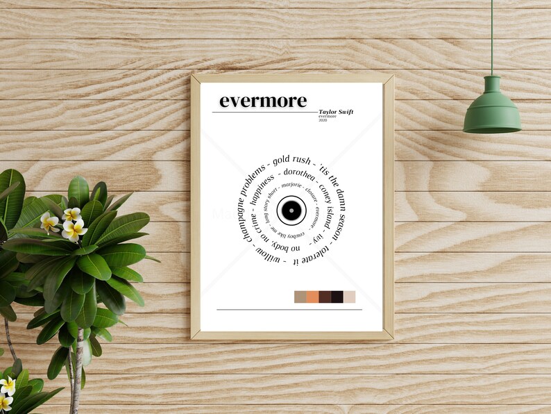 Evermore Taylor Swift Album Print - Etsy