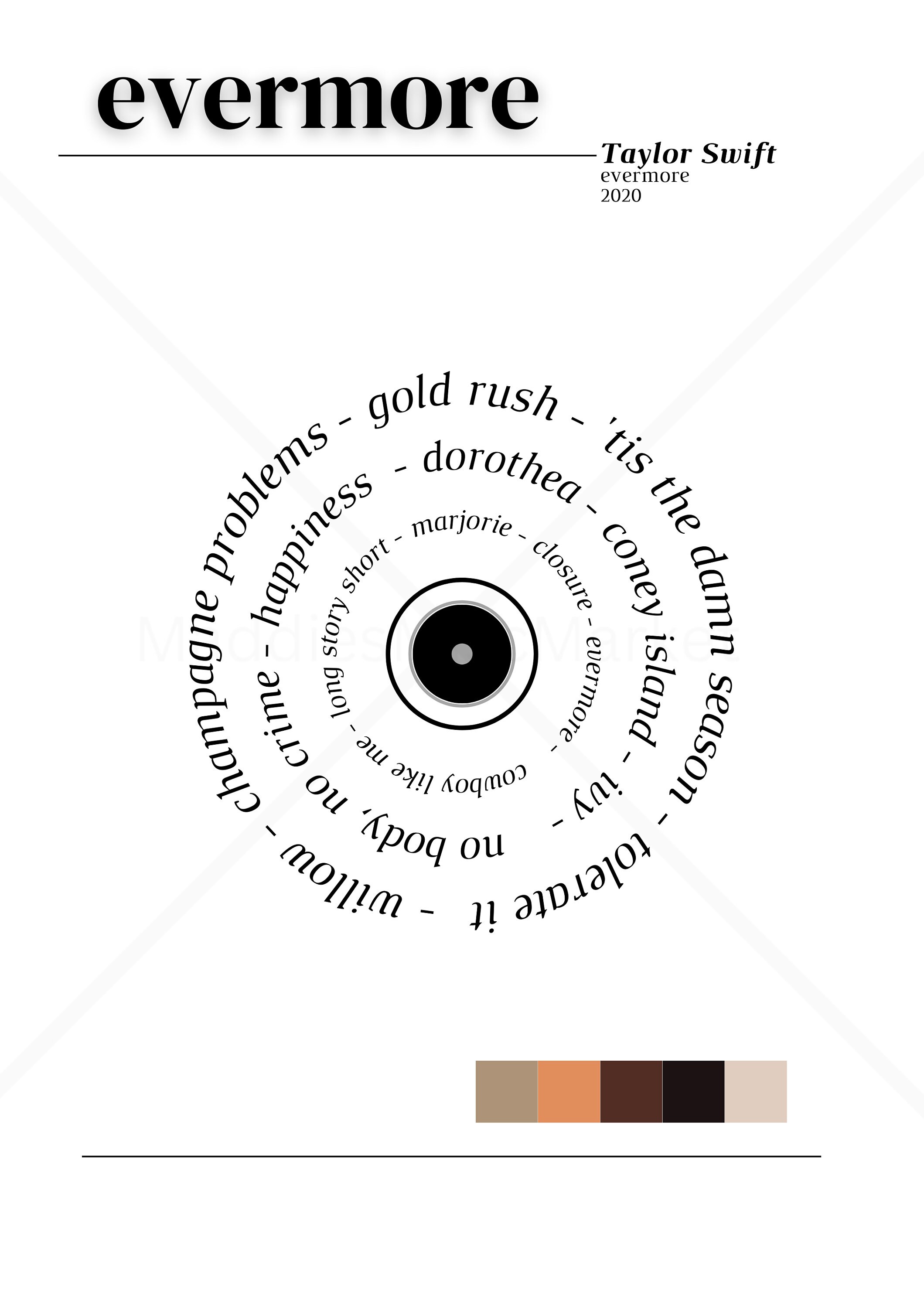 Evermore Taylor Swift Album Print - Etsy