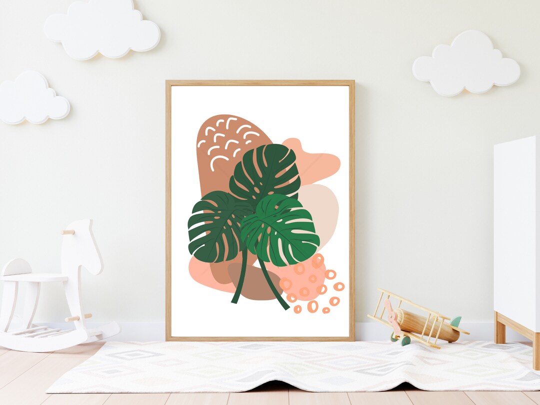 Pink Monstera | Tropical Monstera | Plant Poster | Digital Print - Etsy