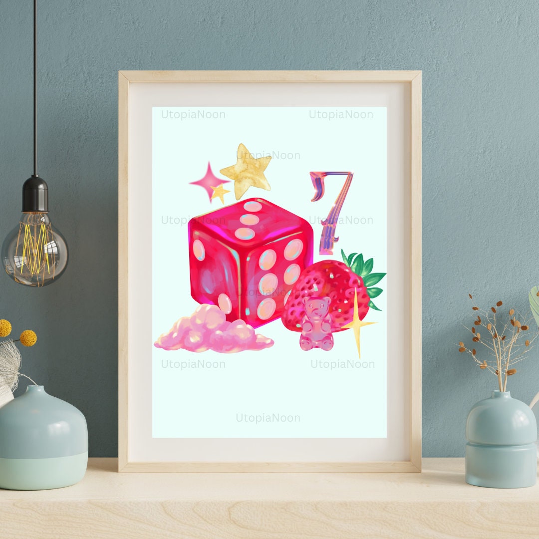 Lucky Number 7 Print - Etsy