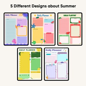Digital Daily Planner Design Journal for iPad Summer Theme | Goodnotes ...