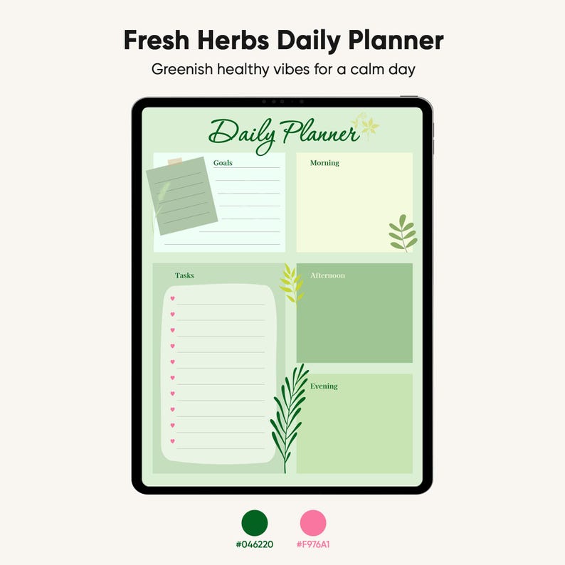 Digital Daily Planner Design Journal for iPad | Goodnotes Notability - Etsy