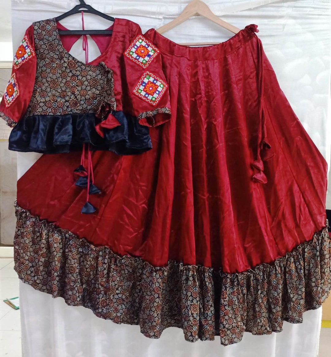 Indian Traditional Chaniya Choli Kutchi Handicraft Mashru - Etsy