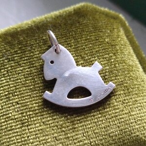 Vintage Sterling Silver Rocking Horse Charm Pendant, Sterling Silver ...