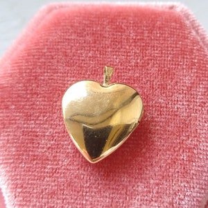 Vintage 14k Gold Heart Locket, 14k Yellow Gold Diamond Cut Floral Heart ...