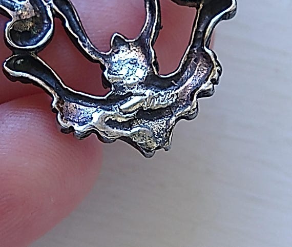 Vintage sterling silver Cini moonstone pendant brooch… - Gem