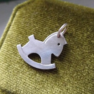 Vintage Sterling Silver Rocking Horse Charm Pendant, Sterling Silver ...