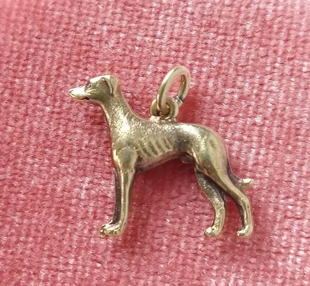 Antique Art Deco 14k Gold Greyhound Dog Charm, Antique Art Deco 14k ...