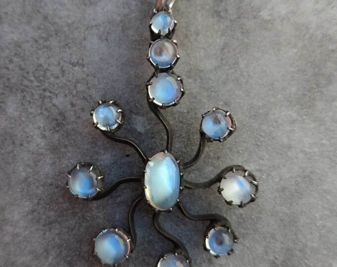 Antique Art Nouveau Murrle Bennet and Co. Sterling Silver Moonstone ...