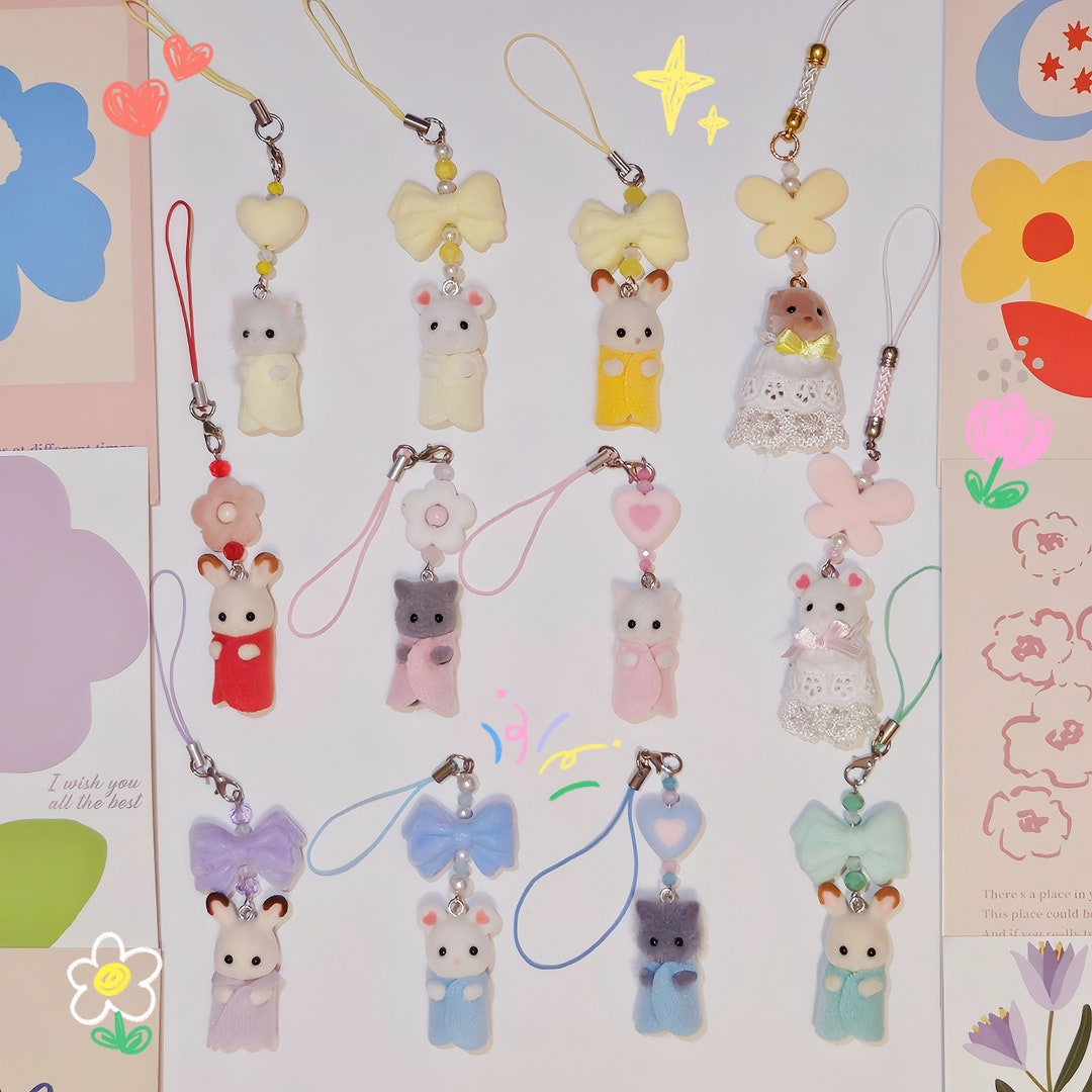 Sylvanian Families Babies Phone Charm Calico Critters Cute Animal Phone ...