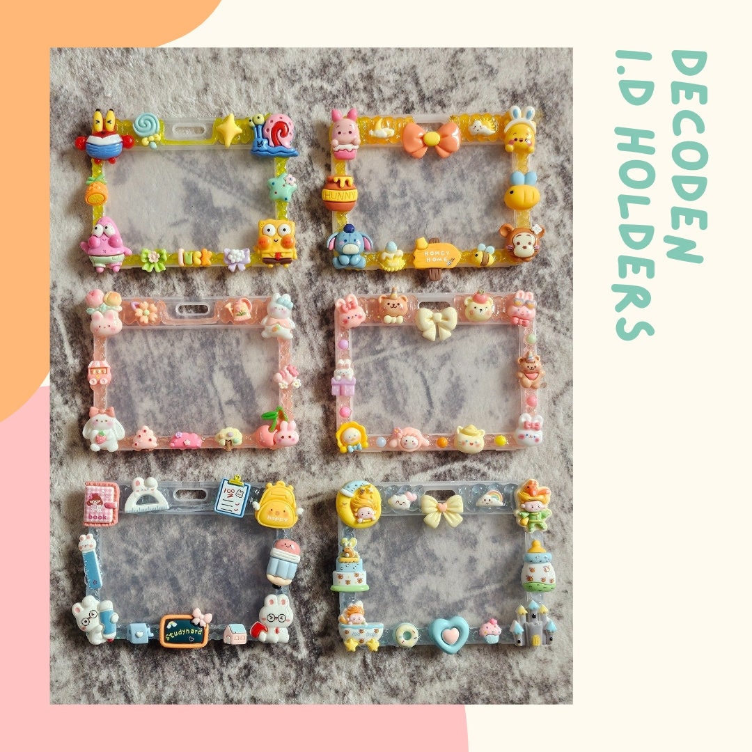 Handmade Decoden ID Card Holder, Custom Badge Holder, Unique ID Case ...