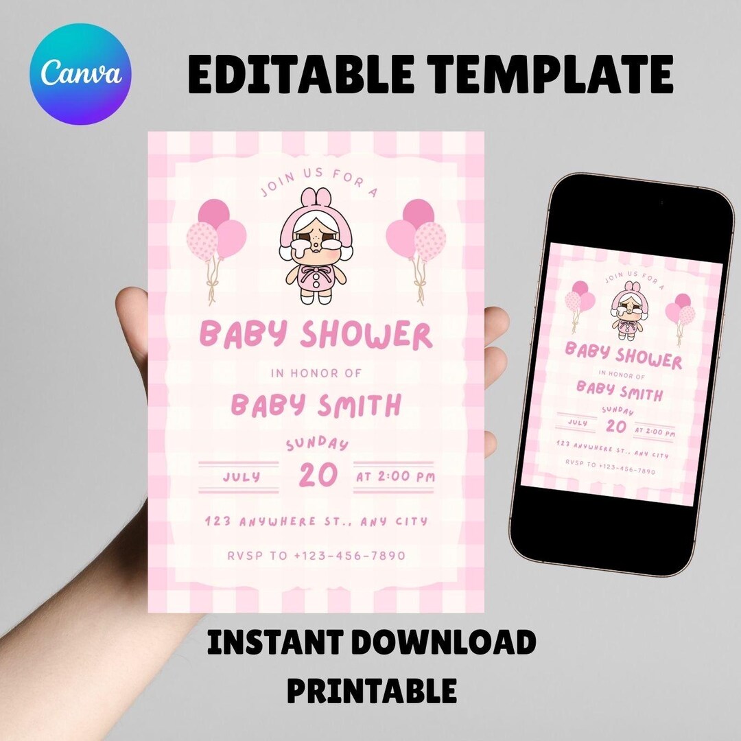 Cry Baby Theme Baby Shower Invitation | Cry Baby Invitation | Editable ...