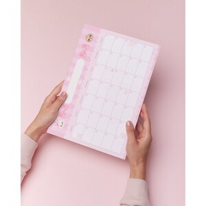 Printable Undated Monthly Calendar Digital Monthly Calendar Pink ...