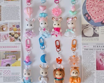 Sylvanian Babies Phone Charm Calico Critters Cute Animal Keychain ...