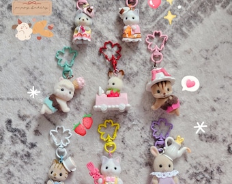 Sylvanian Babies Phone Charm Calico Critters Cute Animal Keychain ...