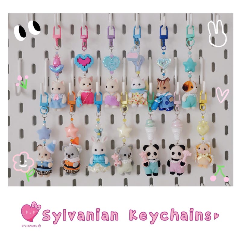 Calico Critter Keychain Cherry - Etsy