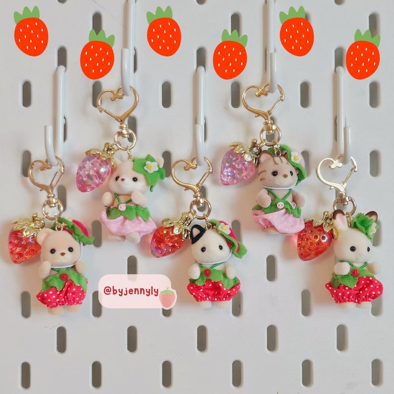 Calico Critter Keychain Cherry - Etsy