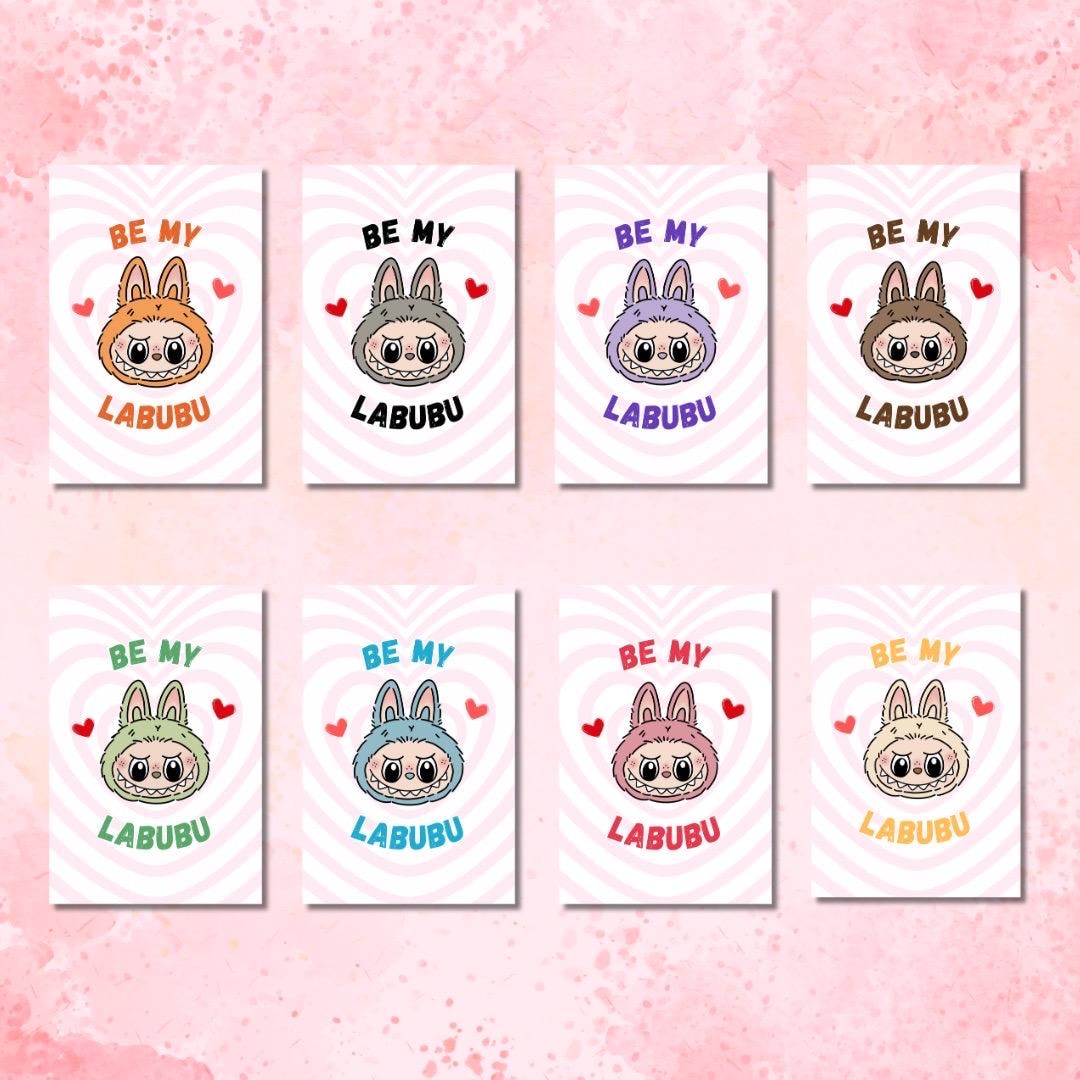 Labubu Valentines Day Card | Classroom Valentines Card | Cards for Kids ...